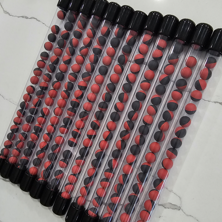 500 x 43 CAL PEPPER BALLS LESS LETHAL PEPPER FILLED BALL Black-Red – RIOT BALLS